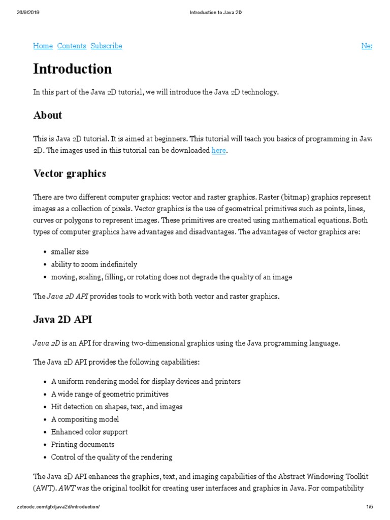Introduction To Java 2D | PDF | 2 D Computer Graphics | Computer Graphics
