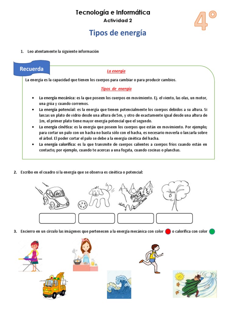 Tipos de Energía | PDF | Energía cinética | Energía potencial