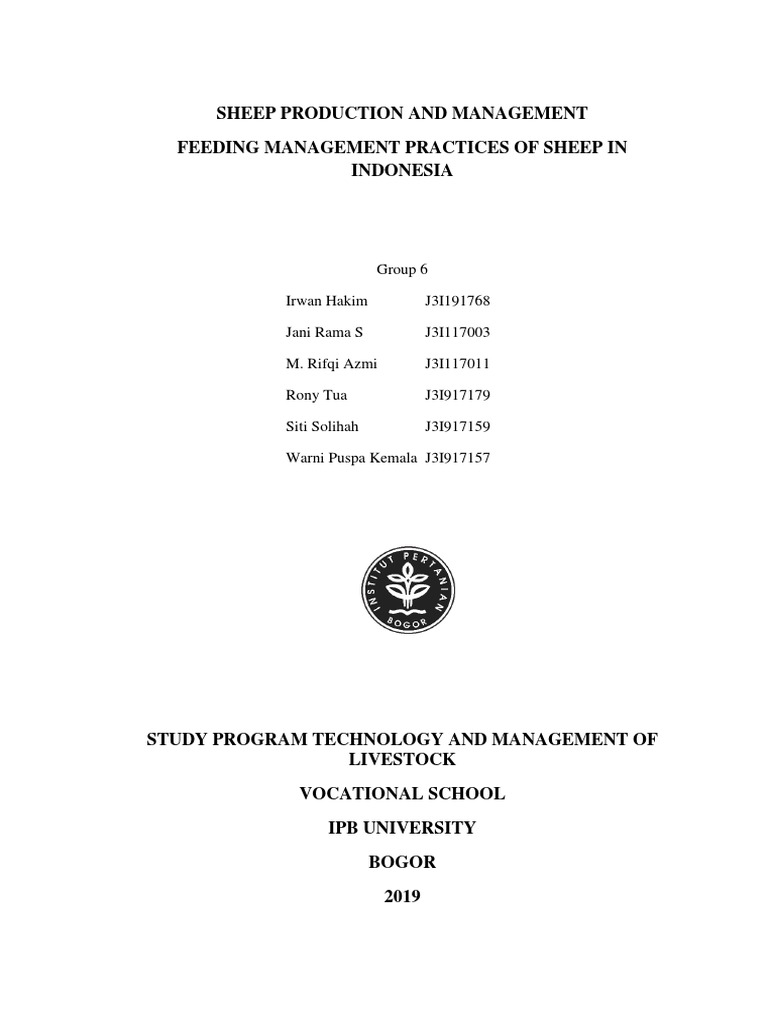 Feeding Management of Sheep in Indonesia | PDF | Sheep | Animal Feed