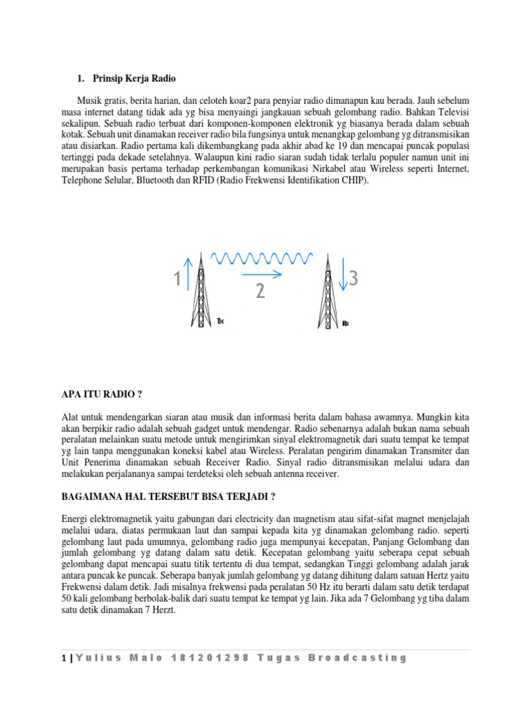 Prinsip Kerja Radio Tugas Broadcasting | PDF | Sains & Matematika