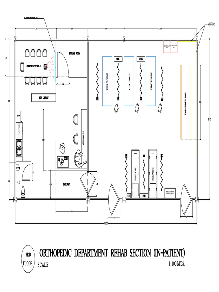 OPD Section Third Floor Plan-Model - 1 | PDF