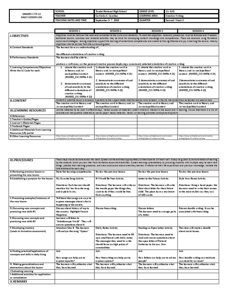 CW Week 5 Q2 | Download Free PDF | Learning | Teachers