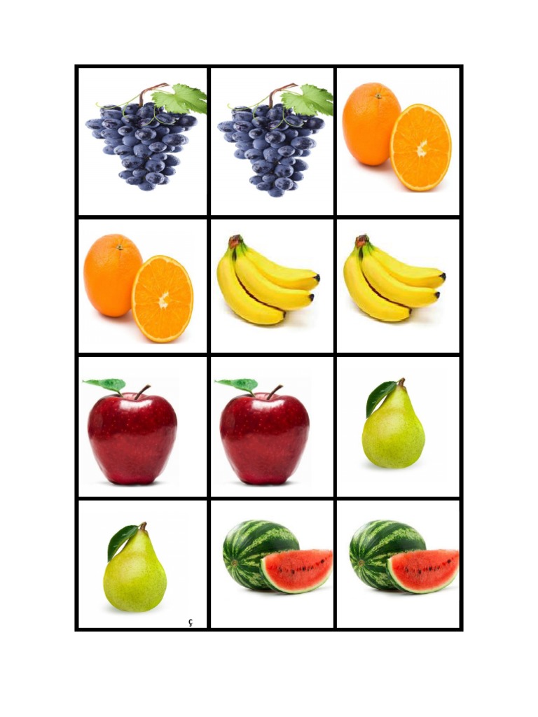 Memorice de Frutas | PDF