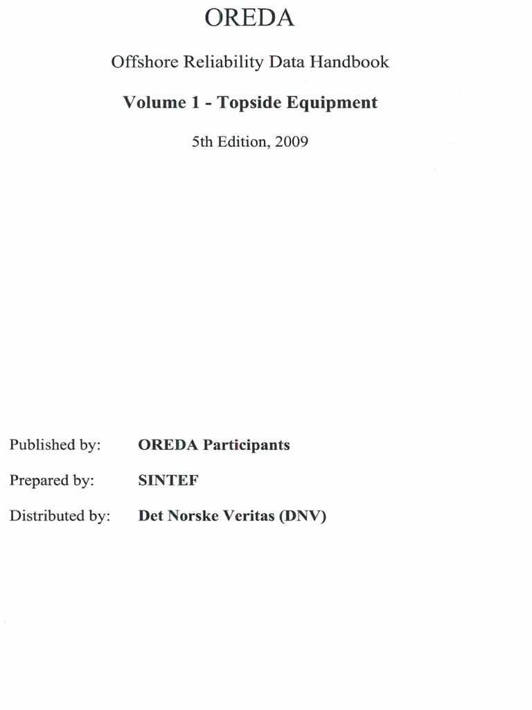 Oreda Volume 1 PDF | PDF | Bearing (Mechanical) | Pump
