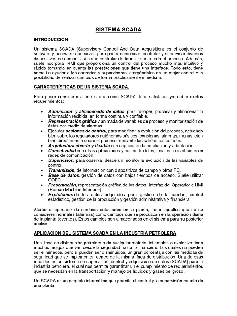 Sistema SCADA | PDF | Scada | Bomba