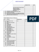 Transformer Inspection Report Checklist | PDF | Transformer ...