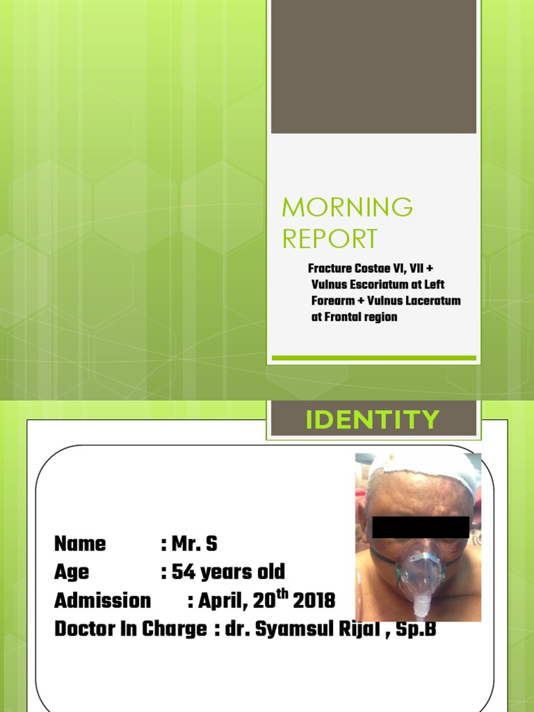 Trauma Report: 54-Year-Old Male with Chest Pain and Multiple Injuries Following Traffic Accident ...