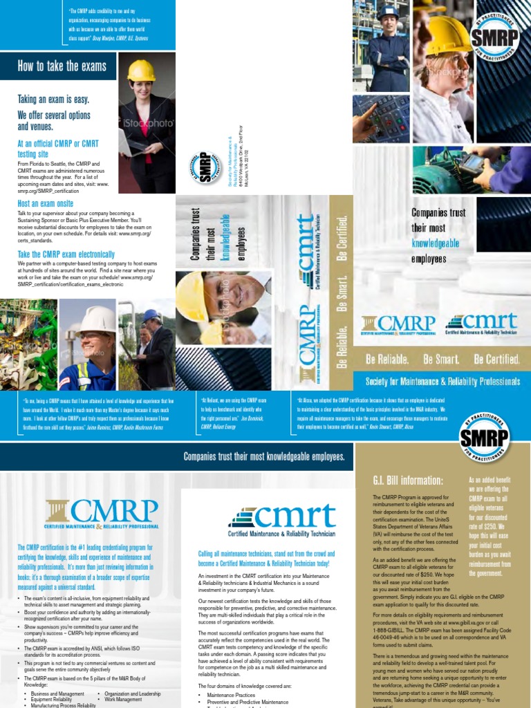 CMRP and CMRT Certification Overview | PDF | Certification ...