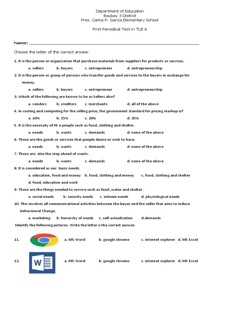 2nd Periodical TLE6 | PDF | Microsoft Excel | Spreadsheet