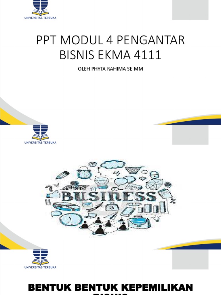Modul 4 Pengantar Bisnis Ekma 4111 | PDF