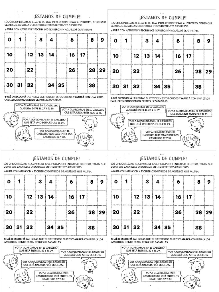 Numeracion Del 0 Al 39 | PDF