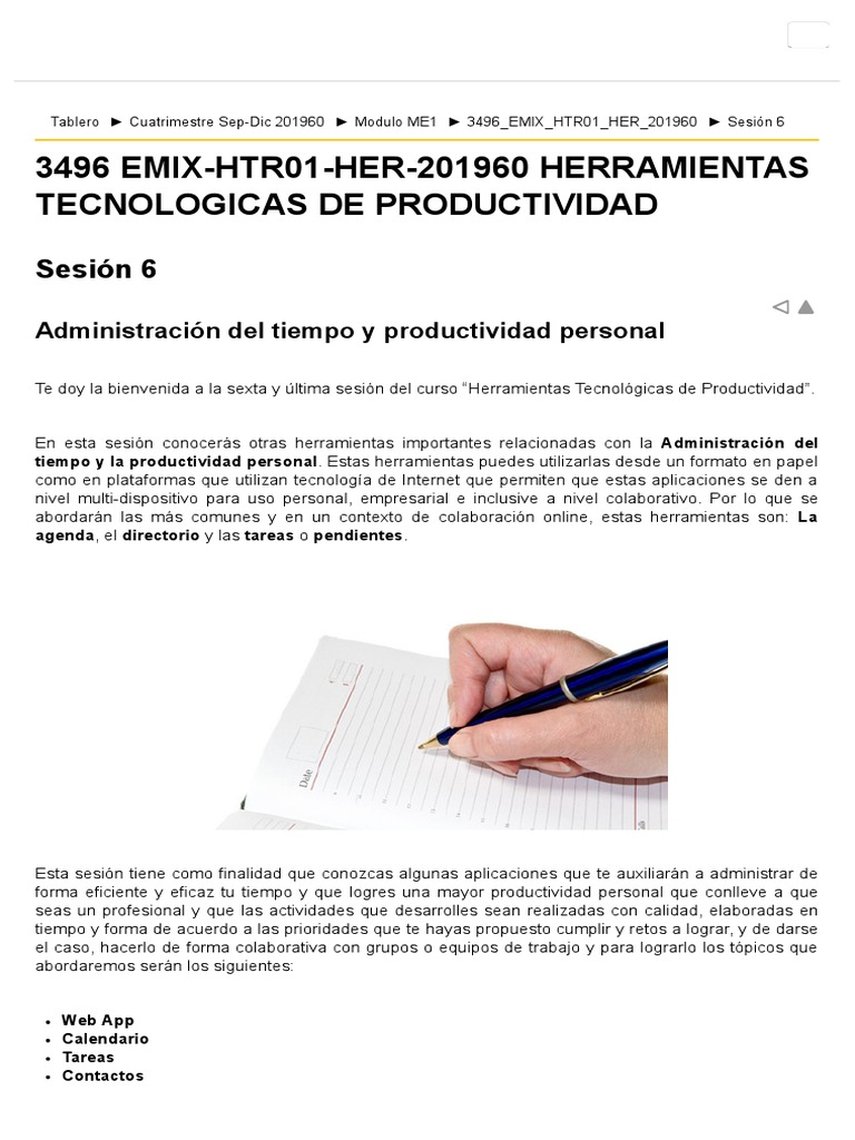 Herramientas Tecnologicas de Productividad - Sesión 6 | PDF | Aplicación movil | Software de la ...