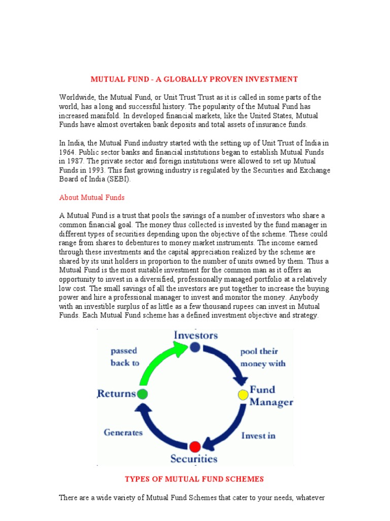 Mutual Fund - A Globally Proven Investment | PDF | Mutual Funds | Investing
