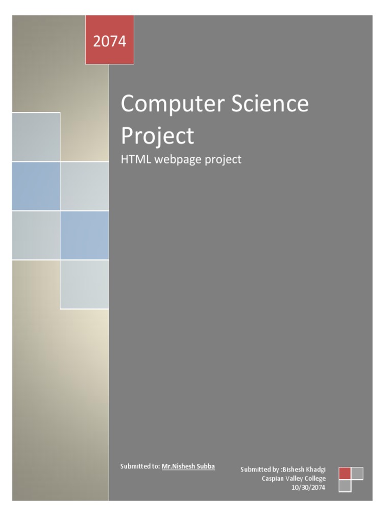 Computer Project | PDF | Web Page | Test (Assessment)