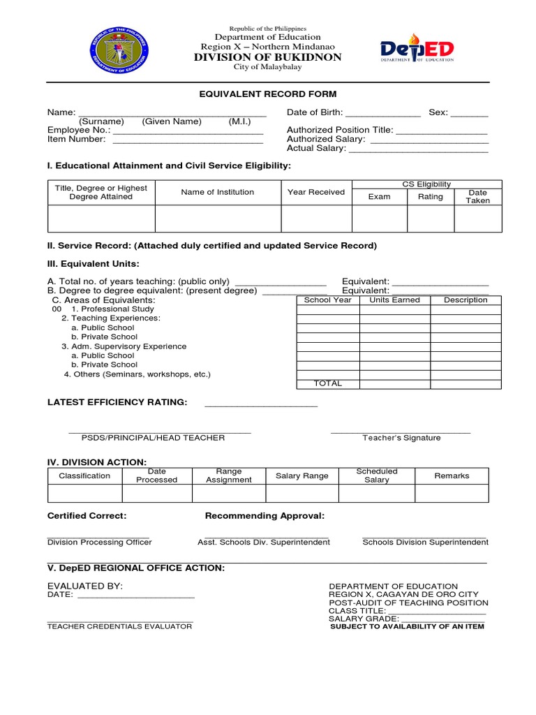 ERF New Form | PDF | Behavior Modification | Learning