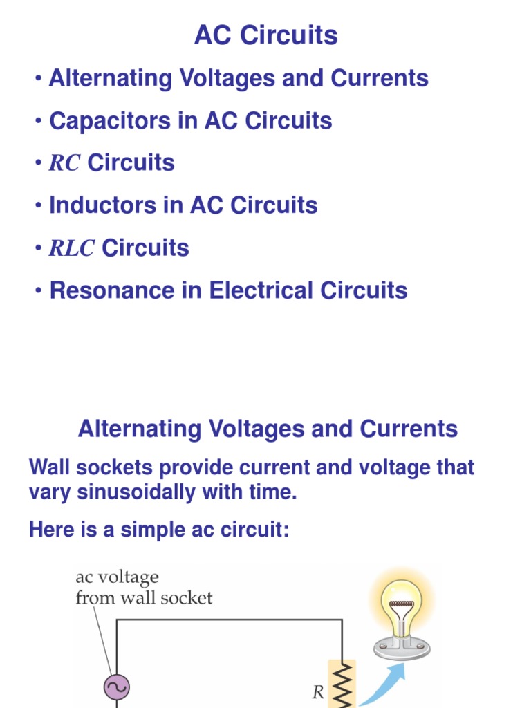 Ac Circuit | PDF | Ac Power | Electrical Network