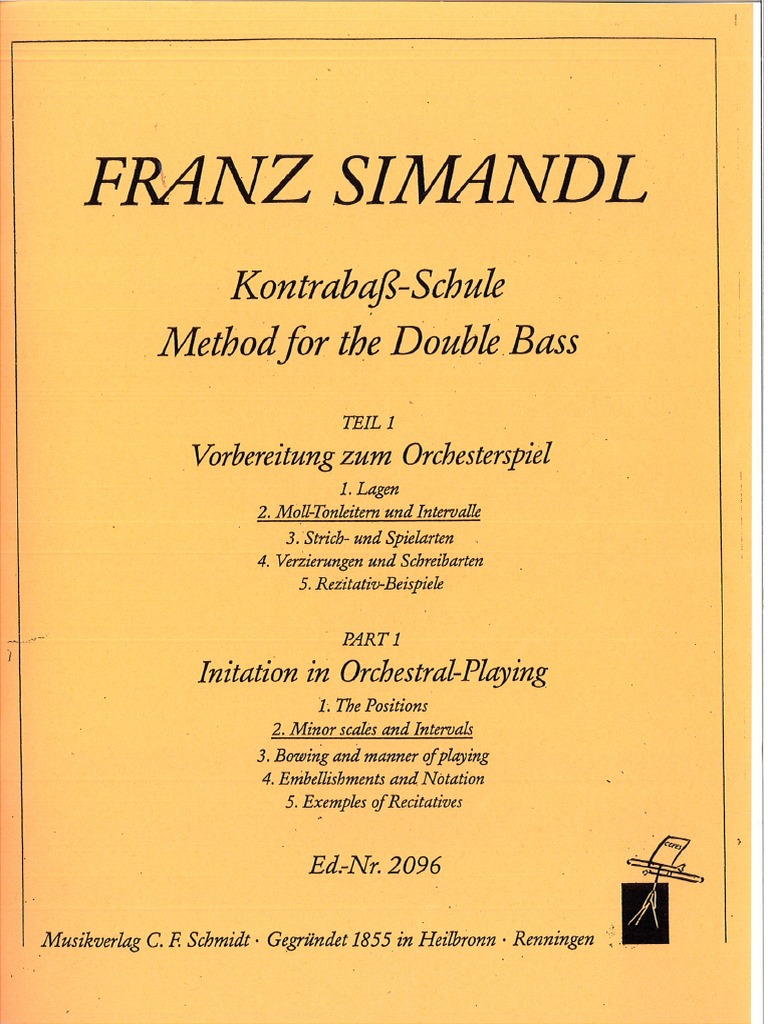 F. Simandl - Method For The Double Bass Part.1 PDF | PDF