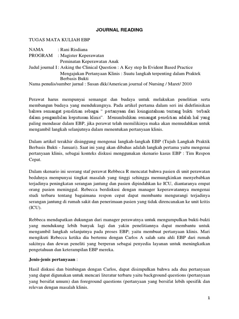 Jurnal Reading | PDF