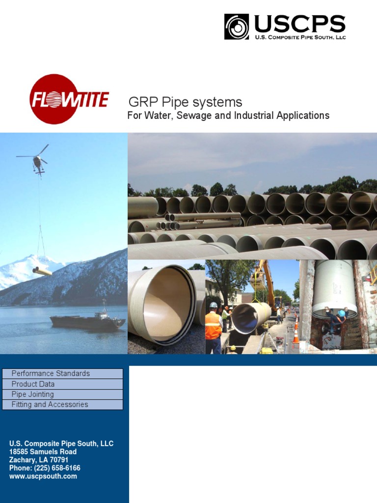 USCPS Flowtite Tri-Fold Brochure | PDF | Pipe (Fluid Conveyance) | Manufactured Goods