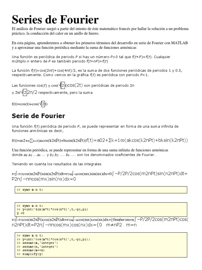Series de Fourier | PDF | Series de Fourier | Análisis armónico