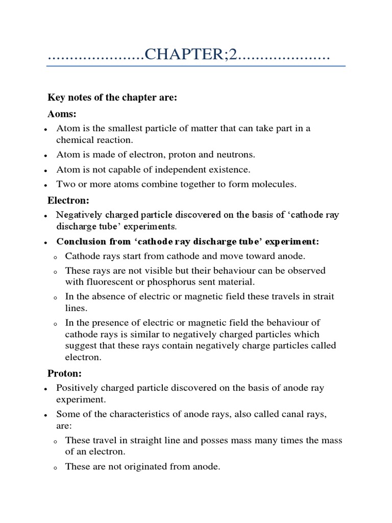 Chemistry Notes Chap 2 Structure of An Atom | PDF | Atomic Orbital | Waves
