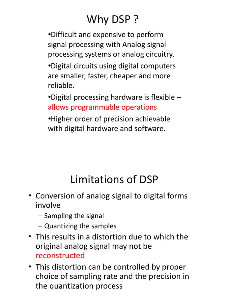 Why DSP is Important | PDF | Discrete Time And Continuous Time ...