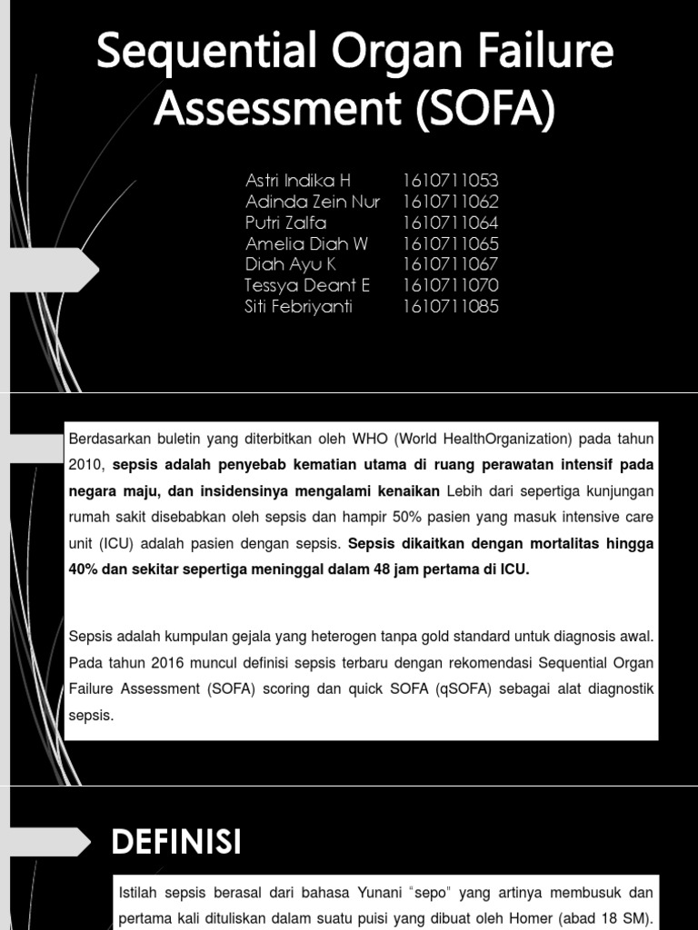 Konsep Sofa Score | PDF