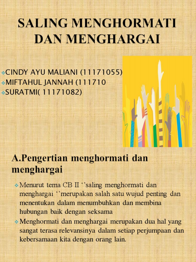 Saling Menghormati Dan Menghargai | PDF