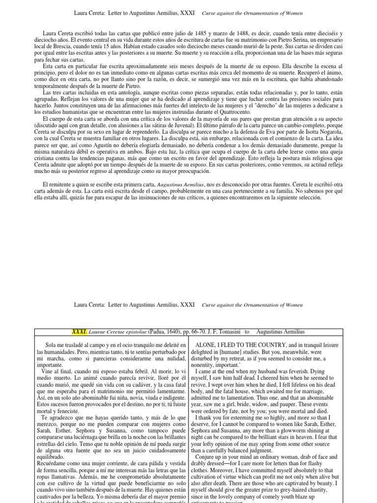 Laura Cereta Cartas | PDF | Religión y creencia