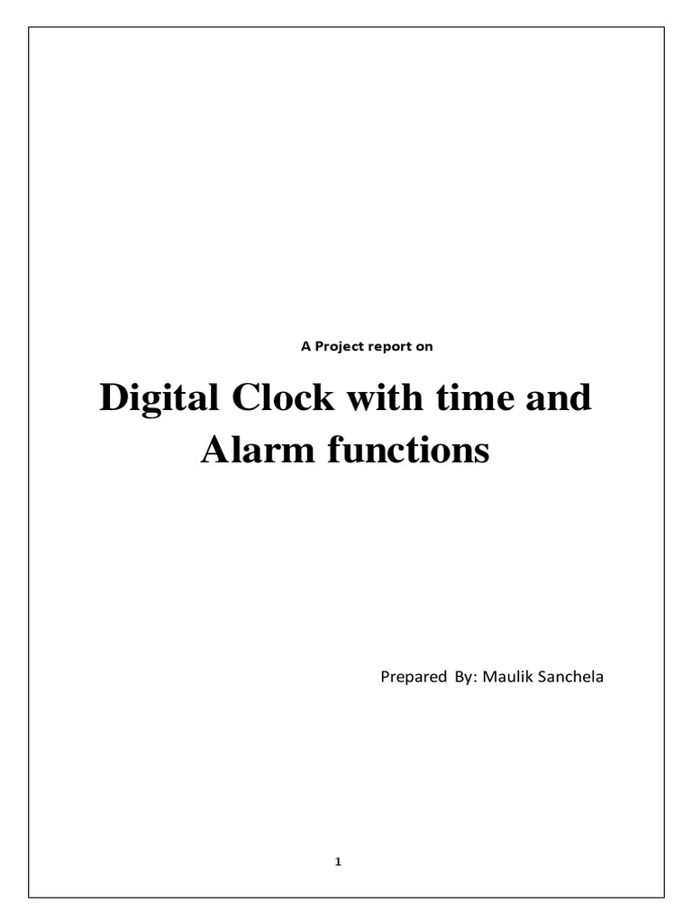 Digital Clock Using 8051 Microcontroller With RTC | PDF | Capacitor ...
