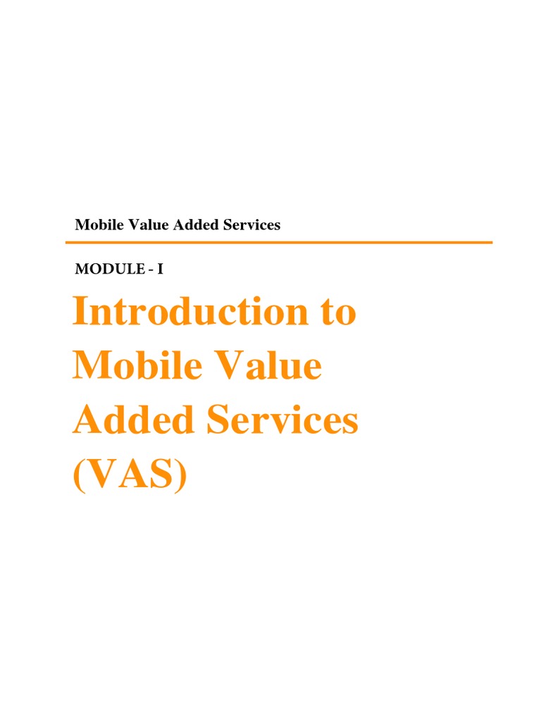 Mobile Value Added Services | PDF | Multimedia Messaging Service ...