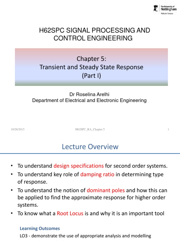 C5 Transient and Steady State Response Part I | PDF | Steady State ...