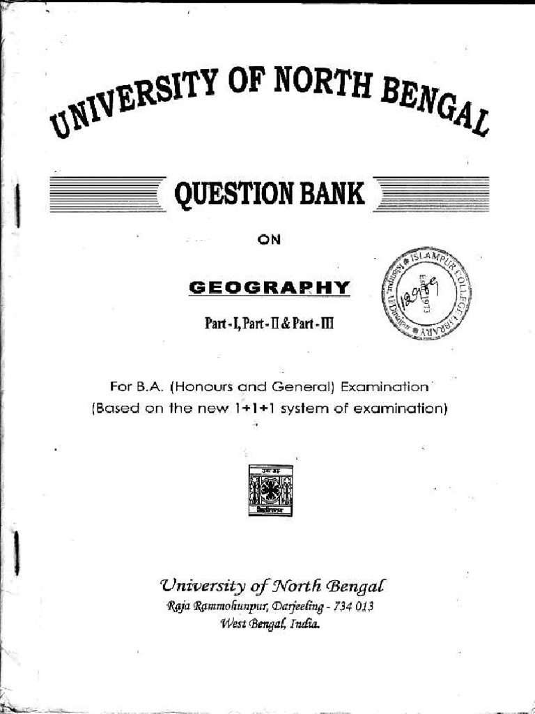 Geography Questions Bank PDF | PDF
