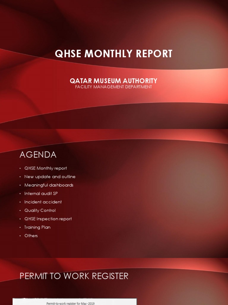 QHSE Monthly Report Overview | PDF
