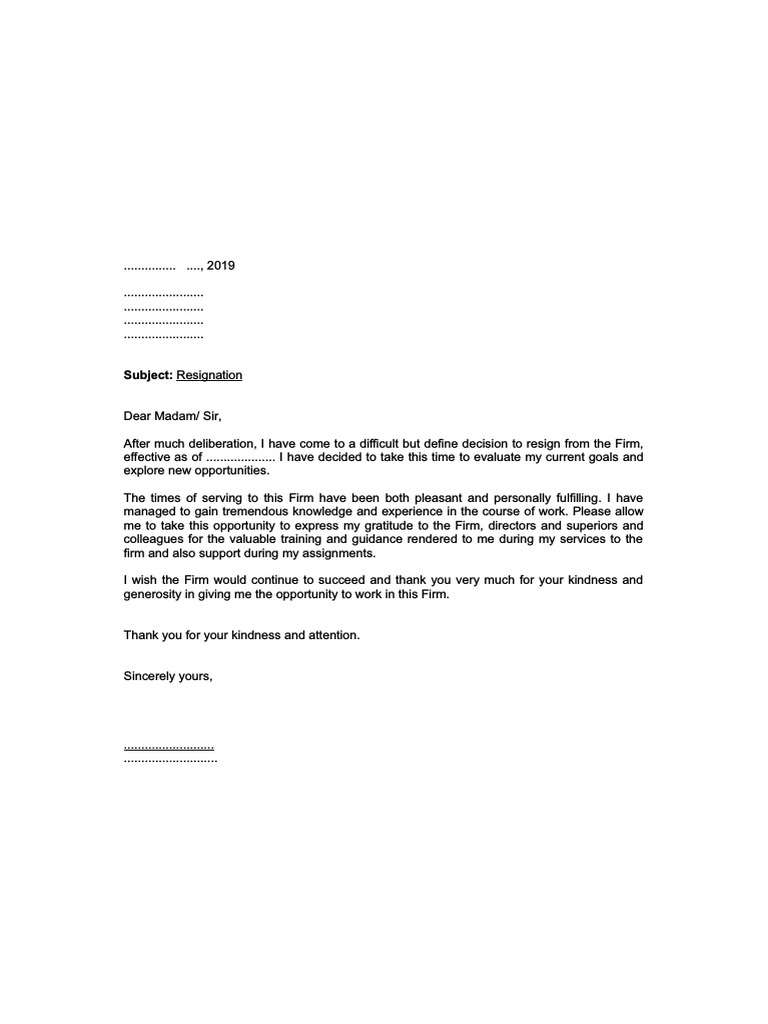 Resignation Announcement | PDF