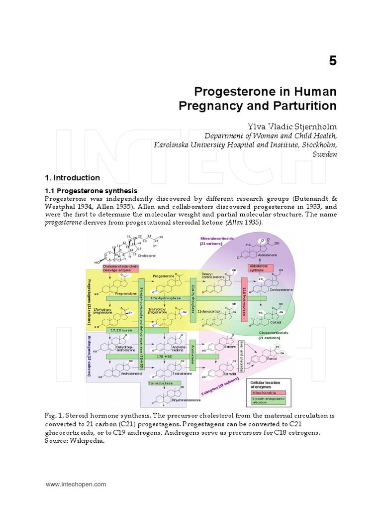 Peran Progesterone Pada Kehamilan | PDF | Progesterone | Steroid Hormone