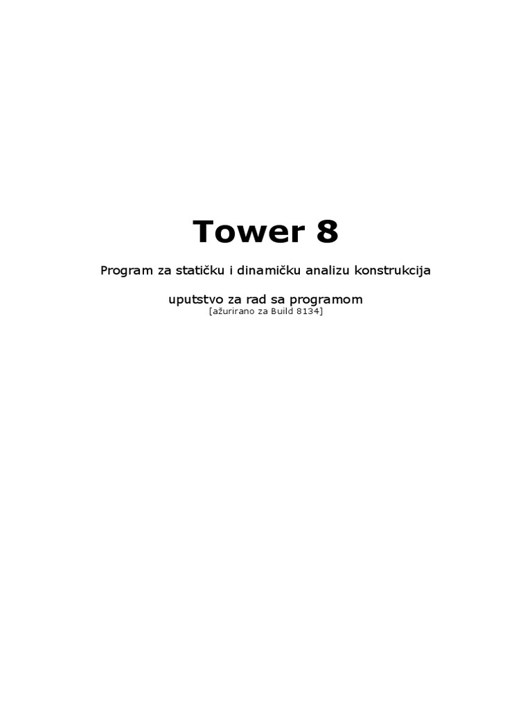 Tower 8 Build 8134 Uputstvo SR PDF | PDF