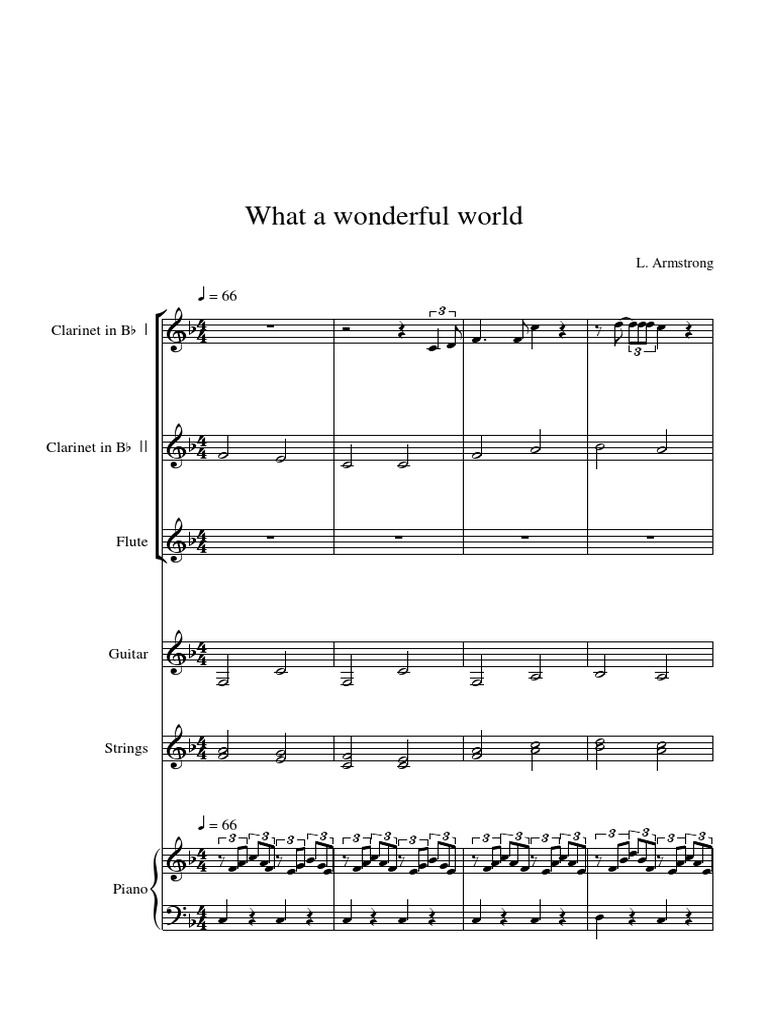 What A Wonderful World | PDF | Musical Instruments | Music Technology