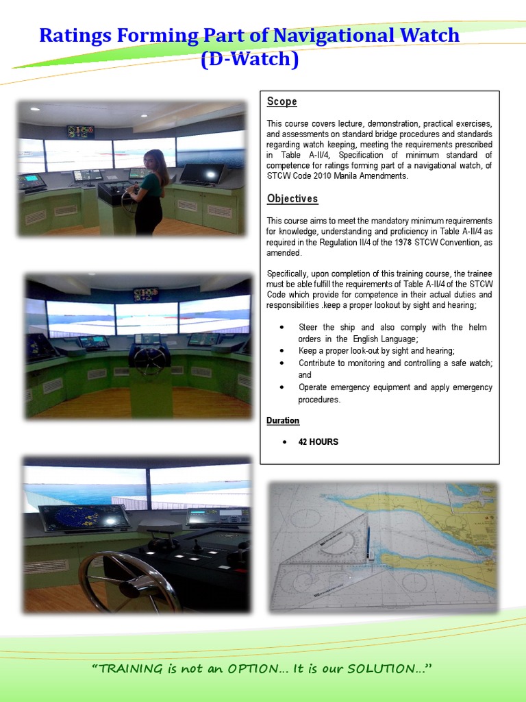 Ratings Forming Part of Navigational Watch (D-Watch) : Scope | PDF