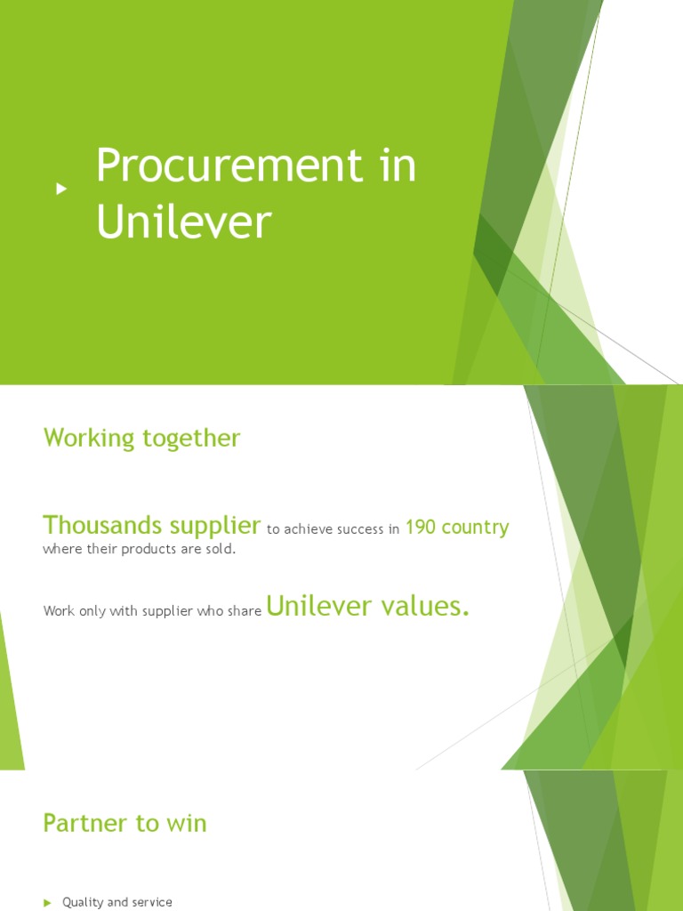 Unilever Procurement2 | PDF | Business