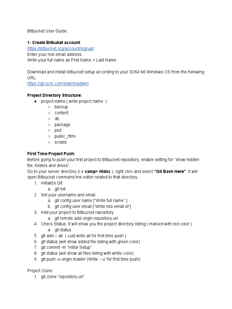 Bitbucket User Guide | PDF | Operating System Families | Microsoft Windows Bitbucket User Guide | PDF | Operating System Families | Microsoft Windows