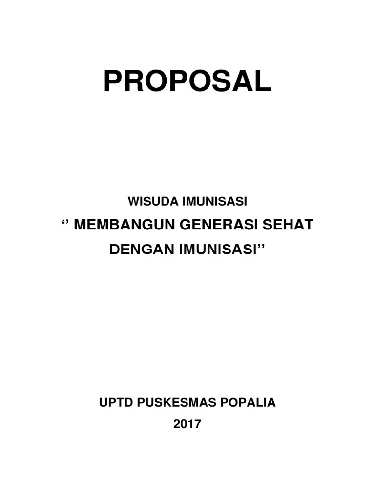 Proposal Wisuda Imunisasi New | PDF