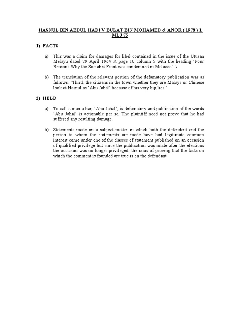 Defamation Cases and Legal Outcomes | PDF | Defamation | Lawsuit