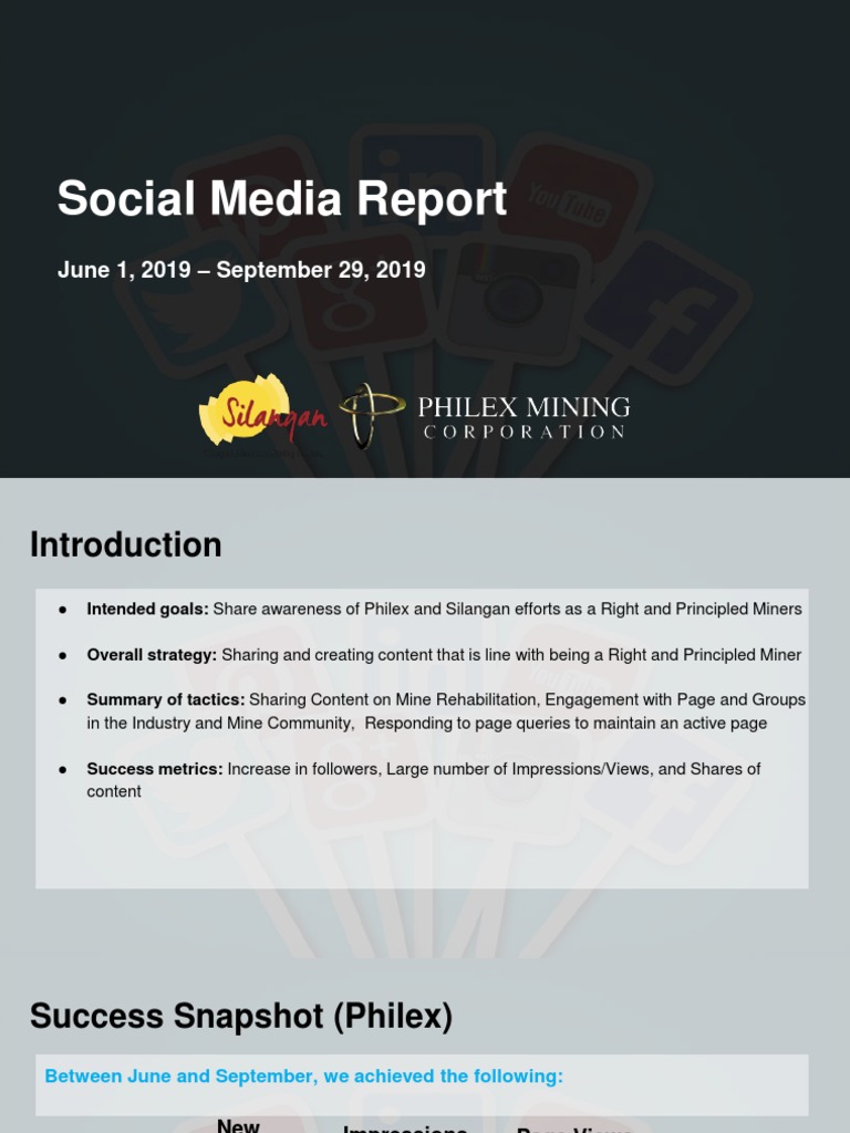 Social Media Report Template | Download Free PDF | Linked In | Social Media