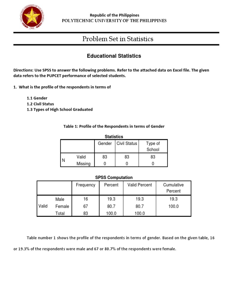 Problem-Set-in-Statistics - YUSON | PDF | P Value | Student's T Test