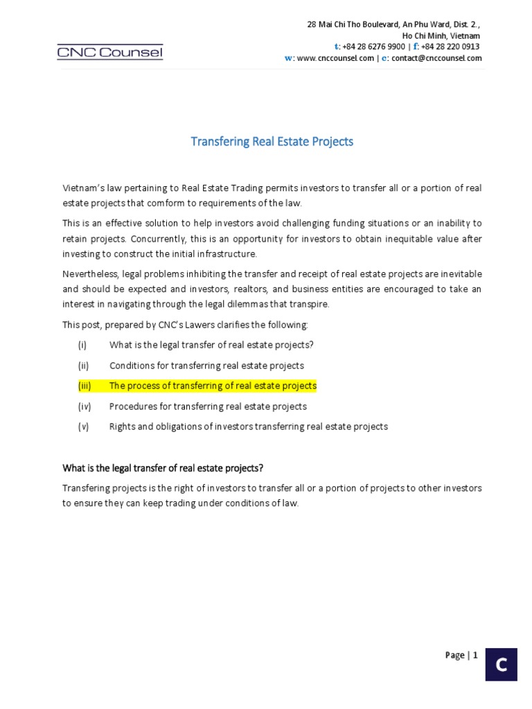 Transfering Real Estate | PDF | Real Estate Broker | Equity (Finance)