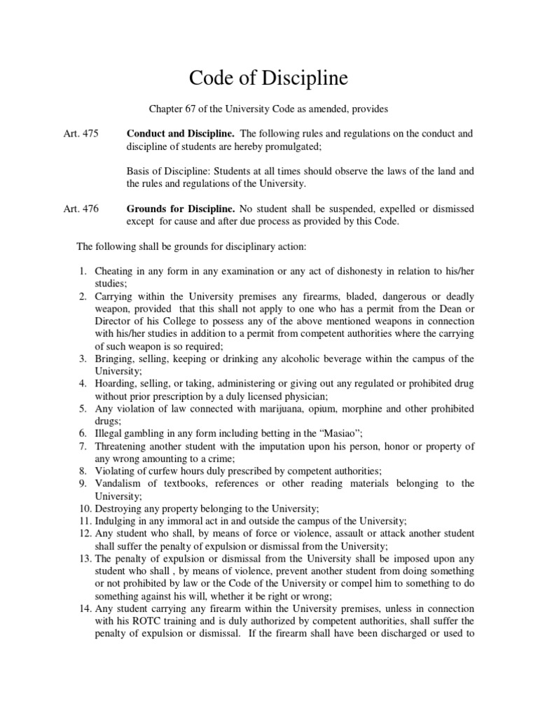 Code of Discipline | PDF | Crime & Violence | Crime Thriller