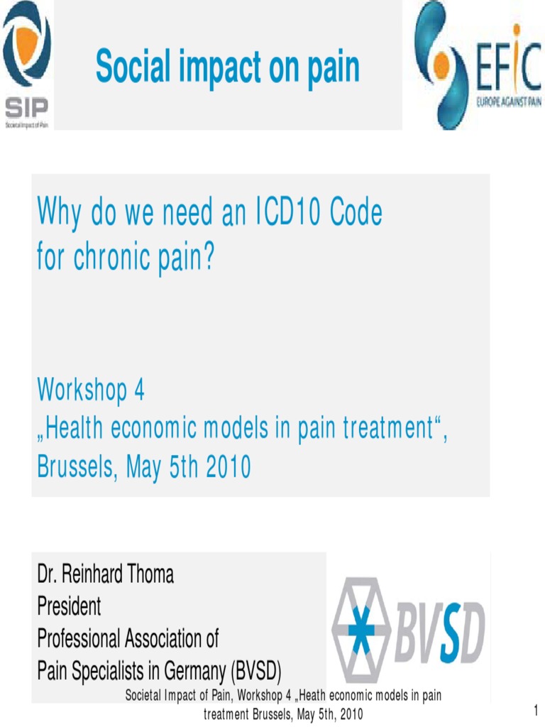 04 - E Thoma - Why Do We Need An ICD10 Code For Chronic Pain | PDF ...