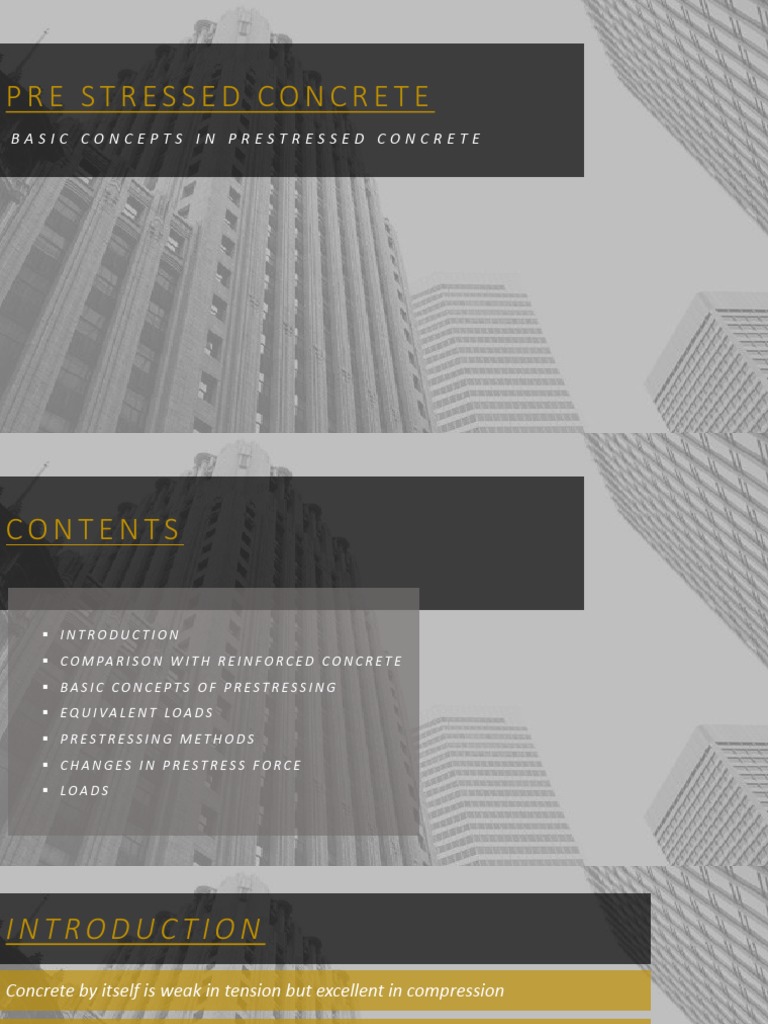 LECTURE 2 Pre-Stressed Concrete | PDF | Prestressed Concrete | Beam (Structure)