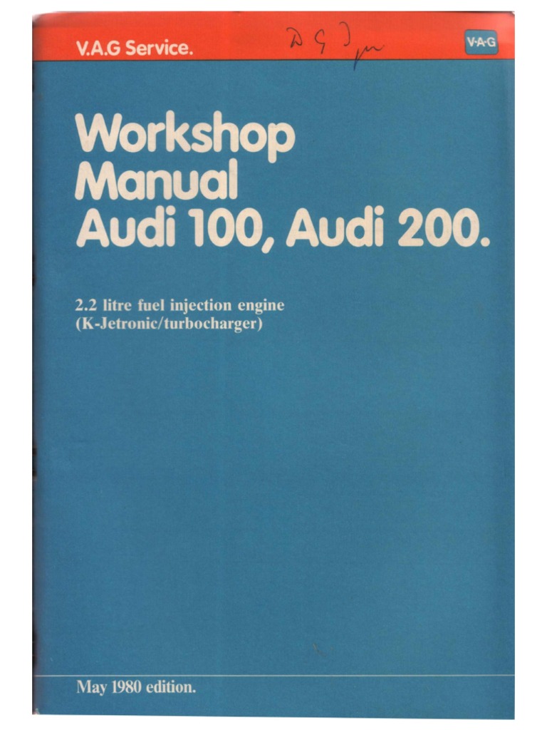 Audi 100, 200 Workshop Manual | PDF